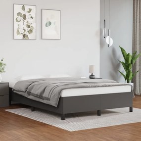 vidaXL Rám postele šedá 140 x 190 cm umělá kůže