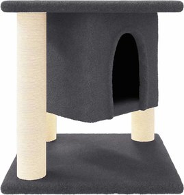 Škrabadlo pro kočky se sisalovými sloupky tmavě šedé 37 cm 171656