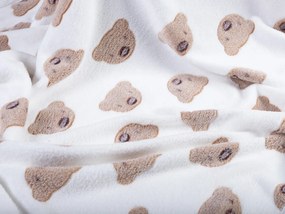 Biante Dětská mikroplyšová deka MIP-029 Medvídci na bílém 100x150 cm