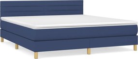 Box spring postel s matrací modrá 160x200 cm textil 3140711