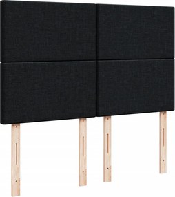 Box spring postel s matrací černá 140 x 190 cm samet 3293202