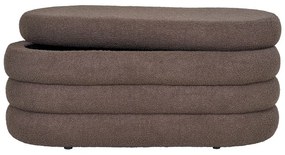 Hnědá lavice z textilie bouclé Dartford – House Nordic