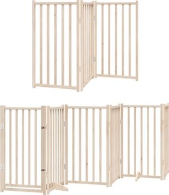 Zábrana pro psy s dvířky skládací 15 panelů 750 cm topol 3155702