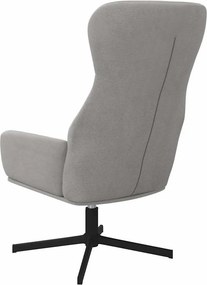 Relaxační křeslo světle šedé samet 341108