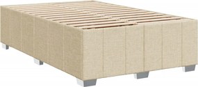 Rám postele bez matrací krémově 120x190 cm textil 3284823