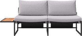 vidaXL Zahradní sofa s polštářem Světle šedá 200,5 x 70 x 85,5 cm Ocel [42007550]
