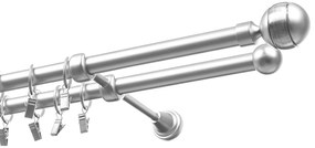 Garnýže kovová 19mm dvoutyčová satyna Koule Olimp délka: 3,6m