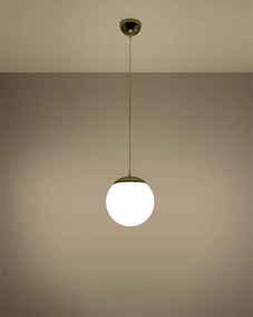 Závěsné svítidlo Ugo, 1x bílé skleněné stínítko, (fi 20 cm), g