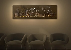 Li-Go "Londýn" světelný obraz  230V  125x40cm provedení povrchu: dub světlý