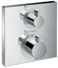 Hansgrohe Ecostat Square - Termostatická baterie pod omítku s uzavíracím ventilem, chrom 15712000