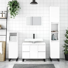 vidaXL Koupelnová skříňka 80 x 33 x 60 cm kompozitní dřevo [831664] Barva: Bílá