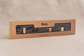 Rea Mati, sada koupelnových doplňků (4 kusy), zlatá lesklá, REA-05006