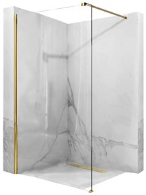 Bezrámová sprchová zástěna REA AERO 80 cm, zlatá