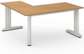 Rohový kancelářský psací stůl PRIMO FLEXIBLE, 1600 x 1600 mm, dub přírodní