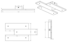 Trio - LED Stropní svítidlo DENVER 3xLED/10W/230