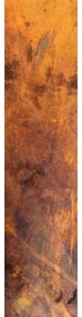 DS-013 Samolepící tapeta POŠKRÁBANÁ STĚNA - samolepící dekorační pás| 60 x 260 cm | hnědá, oranžová,