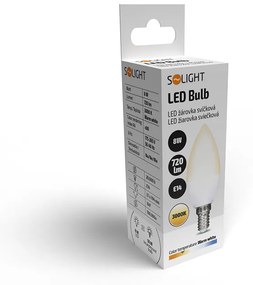 Solight LED žárovka, svíčka, 8W, E14, 3000K, 720lm