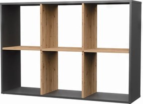 FALCO Regál Manja 2x3 antracit/dub artisan