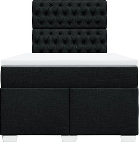 Box spring postel s matrací černá 120x200 cm textil 3290464