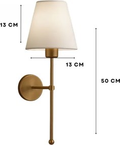 Nástěnná lampa ASPARAGUS 1xE27/40W/230V zlatá/krémová