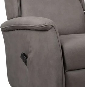 TV křeslo ušák elektrické polohování s podnožkou béžovostříbrné TVVY-1192 SIL