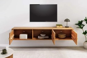 Designový závěsný TV stolek Justice 160 cm akácie