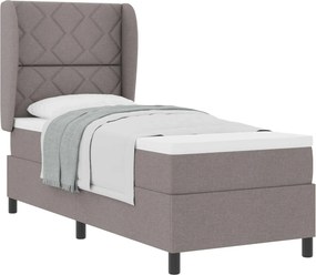 Postel s boxspringem s čelo Taupe 80 x 200 cm textil 3340596