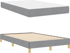 Postel s boxspringem s matrací Světle šedá 120 x 200 cm textil 3398556
