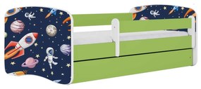 Dětská postel Babydreams vesmír zelená