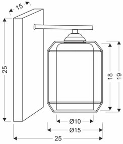 Nástěnná lampa JONERA 1xE27/40W/230V černá