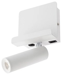 Smarter 01-3083 nástěnné LED svítidlo Panel s USB, pískově bílá, 3,5W, 3000K, 22,4cm