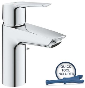 Grohe QuickFix Start - Umyvadlová baterie s výpustí, studený start, chrom 31137002