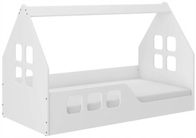 Dětská postel Montessori domeček 160 x 80 cm bílá levá