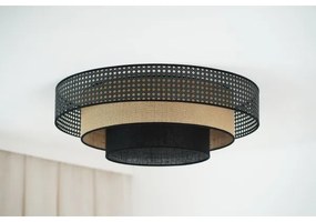 Brilagi - LED Stropní svítidlo DAKOTA LUNETA LED/12W/230V pr. 60 cm černá/ratan