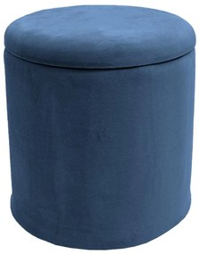 Taburet s úložným prostorem PLAZA -36 x 36 cm - tmavě modrý