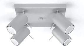Sollux Lighting Stropní svítidlo RING 4 šedé