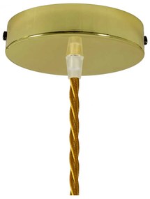 creative cables Závěsná lampa s textilním kabelem, stínidlovým rámem kapka a kovovými detaily Barva: Bílá