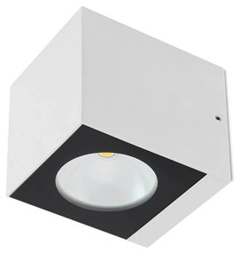 Redo group Redo Teko, bílé nástěnné exteriérové svítidlo se svícením dolu, 6W LED 3000K, výška 9,4cm, IP65