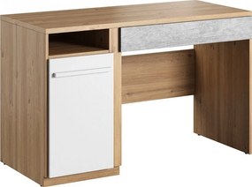 Casarredo - Komfort nábytek Dětský psací stůl FLAMY/PLANO 06 1D1S dub nash/šedá/bílá