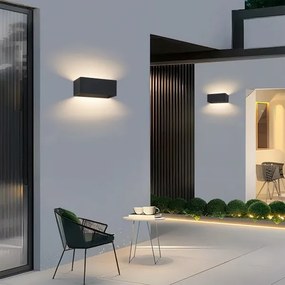 Brilagi - LED Venkovní nástěnné svítidlo DONNANI LED/7W/230V 20 cm černá IP44