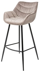 Designová barová židle Kiara šampaňský samet