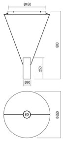 Redo 01-1971 závěsné LED stmívatelné svítidlo Essence matně bílé 36W, 3000K, 80cm