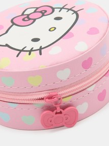 Sinsay - Šperkovnice z imitace kůže s přihrádkami a zrcátkem Hello Kitty - růžová