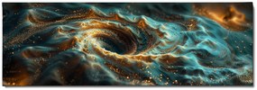 Obraz na plátně - Galaxie Aureus FeelHappy.cz Velikost obrazu: 210 x 70 cm