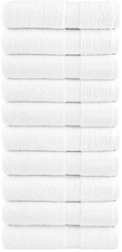 Prémiové ručníky SOLUND 10 ks bílé 50x100 cm 600 g/m² 137126