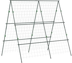 Outsunny Kovový Trellis pro Šplhající Rostliny - Zelený, Bez Rzi, 180x100x180cm, Oblouk pro Růže, Zahradní Trellis pro Rajčata, Zeleninu, Květiny, Šp…