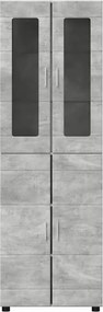 Vysoký bufet FLORIN 60 x 35 x 182 cm Betonově šedá 3397917