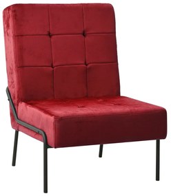 Relaxační židle 65 x 79 x 87 cm vínová samet,  325775