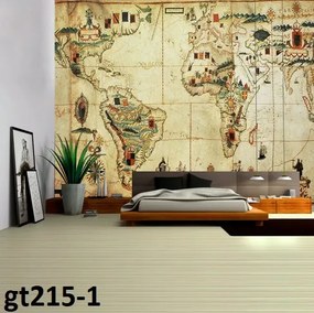Tapisérie na zeď s motivem - Mapa světa Rozměr: 200x150 cm, Varianta: gt215-1