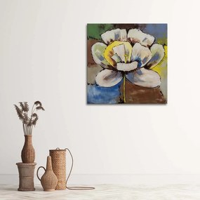 Obraz na plátně Barevná květina jako malovaná - 50x50 cm